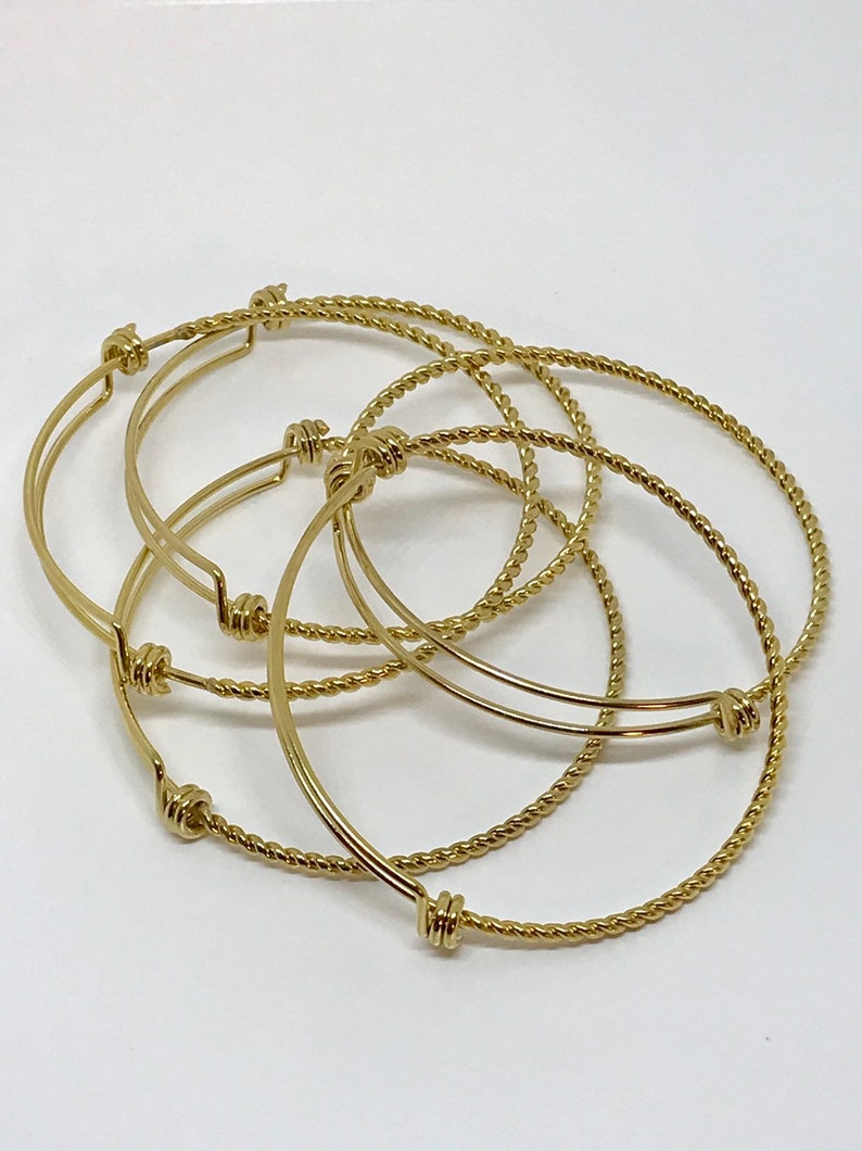 Beautiful 3D Rope Design Gold Stainless Steel Expandable | Etsy