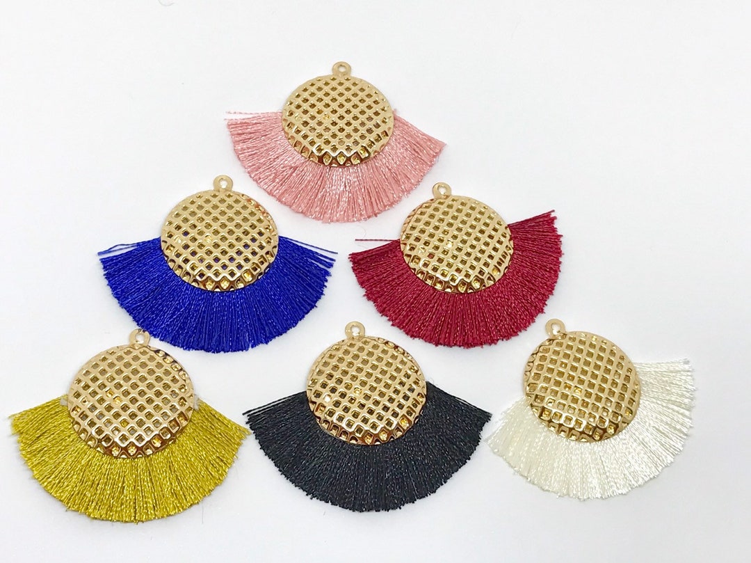 Beautiful Fan Shaped Tassel -round Center - Waffle Design - Filigree ...