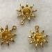 3 Shiny Gold Tone Sun Charms - Etsy