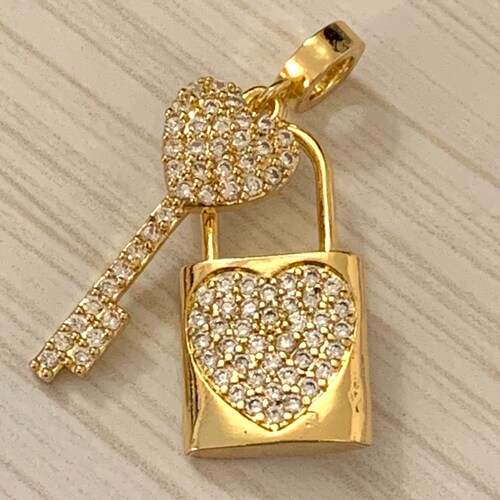 1 Beautiful Black CZ Open Heart Charm Cubic Zirconia - Etsy