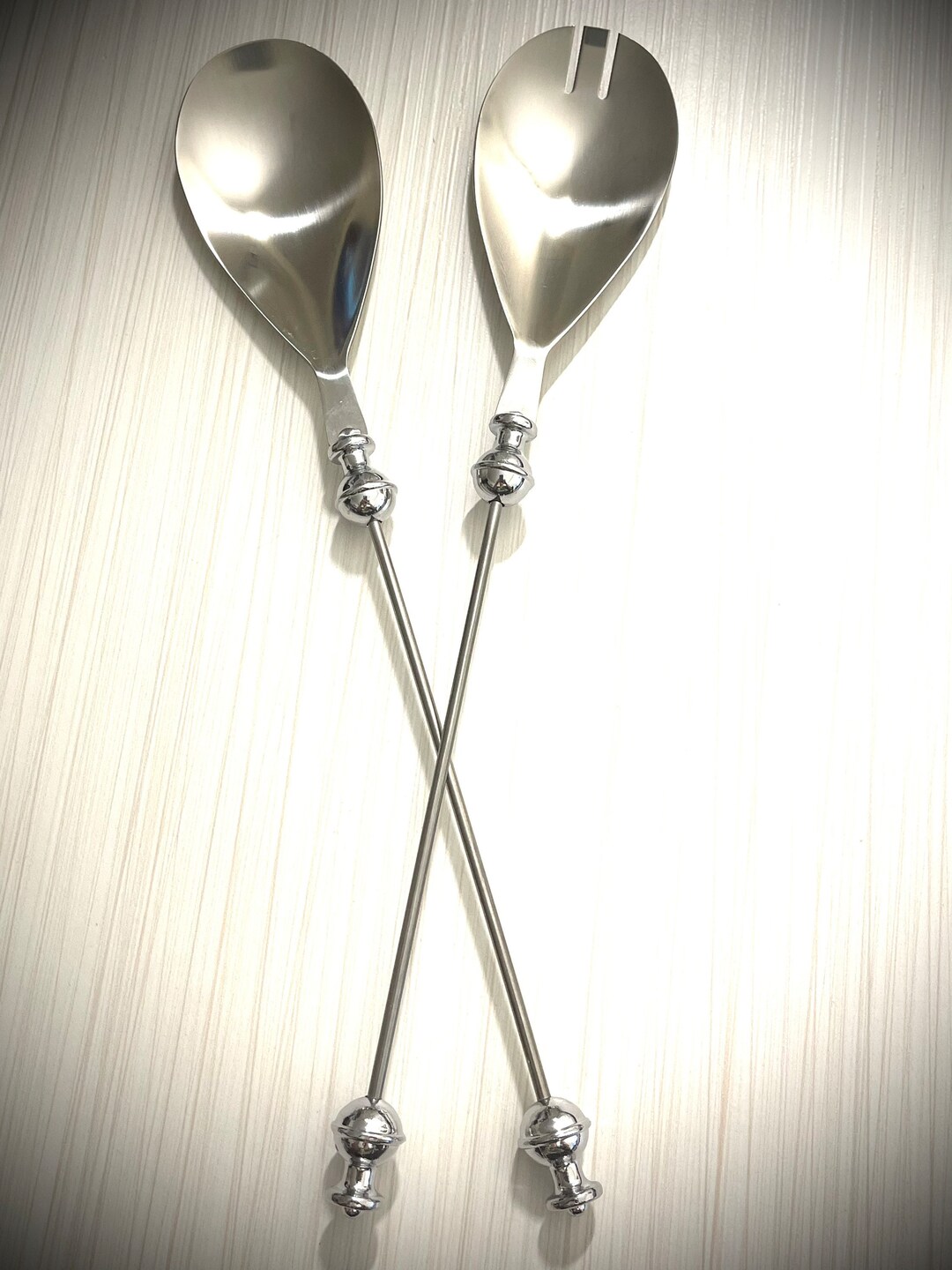 Beadable Large Salad Serving Set- Serving Spoon - Serving Fork - Gift ...
