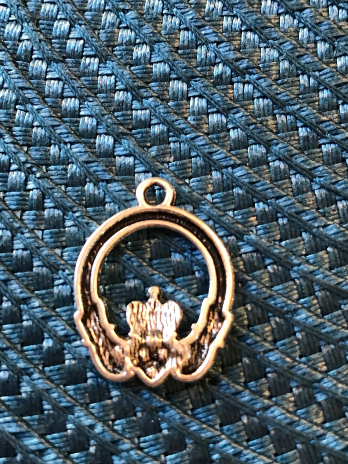 3 Antique Silver Tone Rhinestone Claddagh Charms Pendant - Etsy