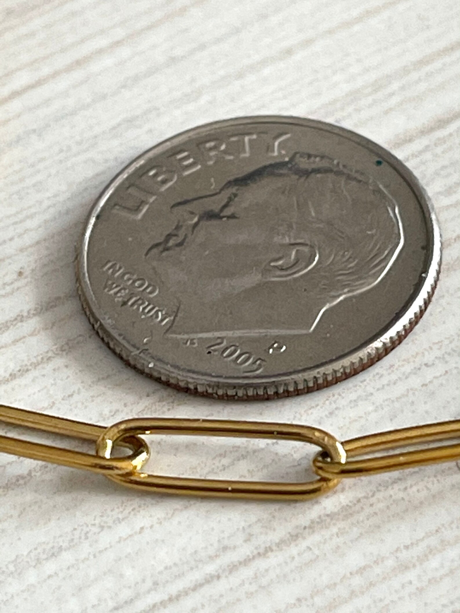 Chain Link Bracelet W/clasp - Paper Clip Style - Choose From 3 Finishes ...