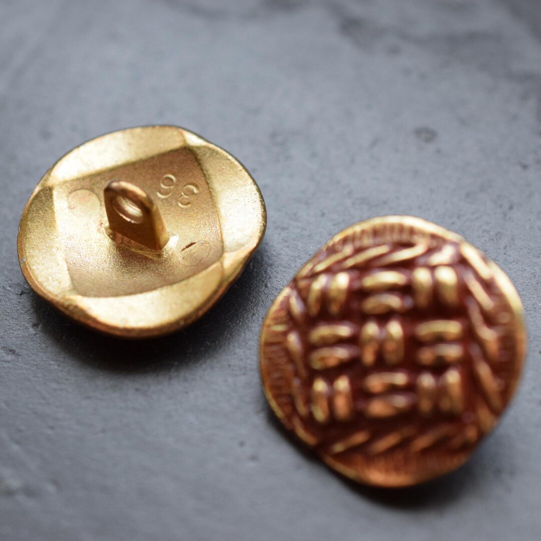 Metal Buttons Ø 23 Mm Gold Braided Design Braided Pattern Eyelet - Etsy UK