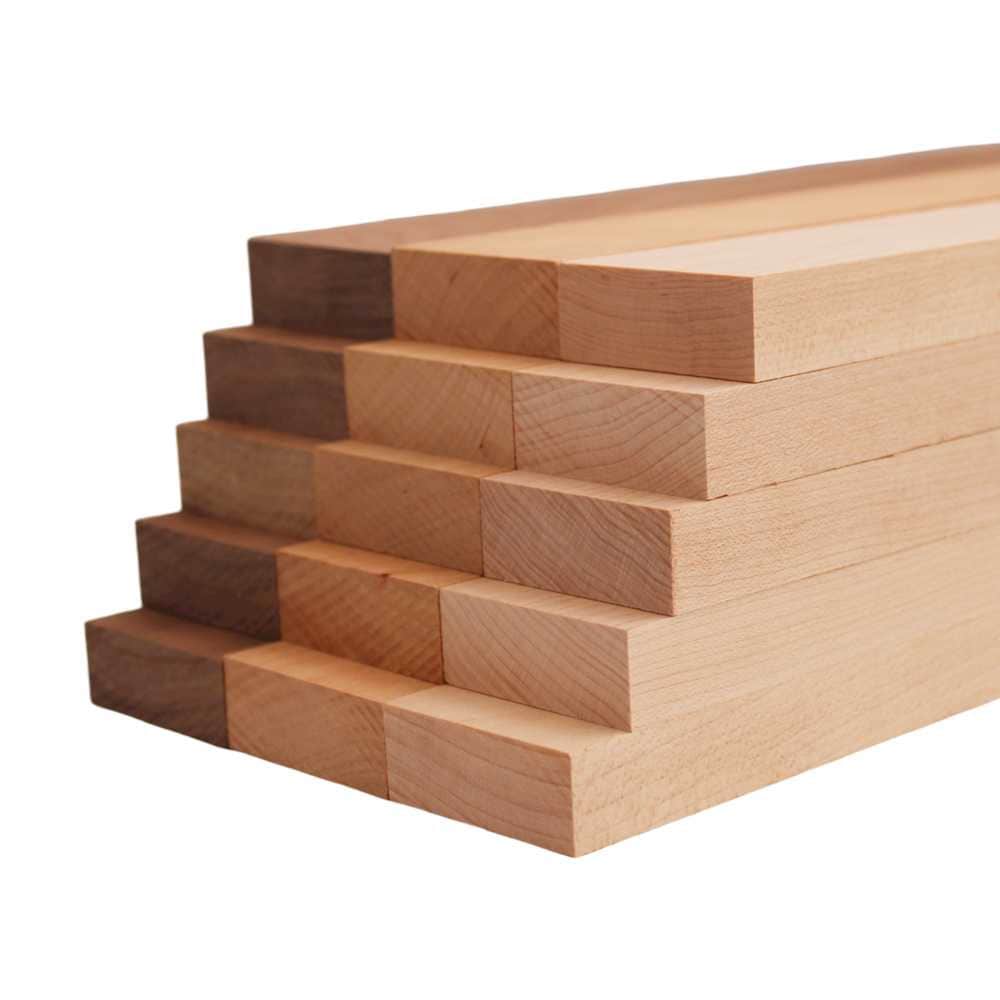 Domestic Variety Pack 5 Walnut, 5 Maple and 5 Cherry Boards 3/4 X 2 ...