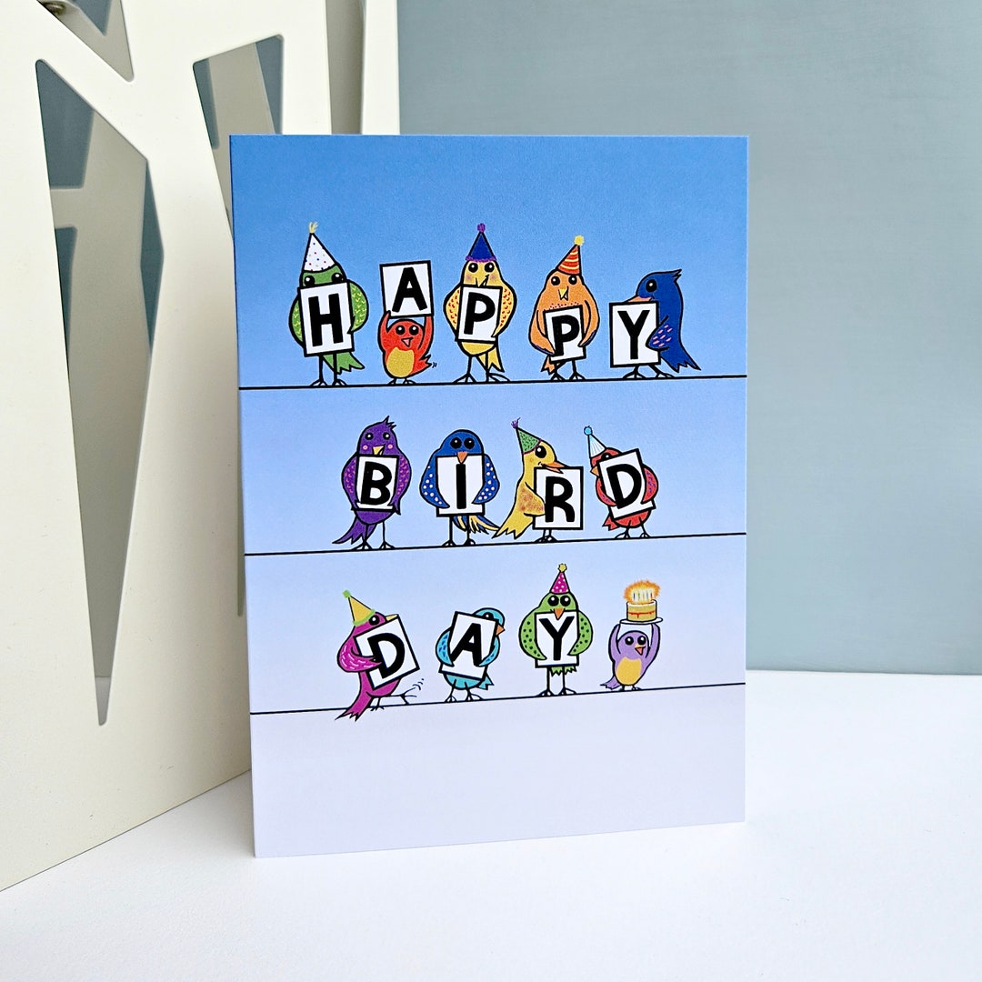 Bird Day Pun Card Funny and Cute Design for Kids and Adults. Send a ...