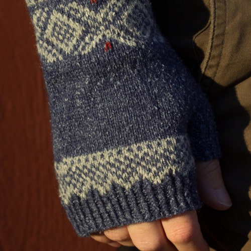 Knitting Pattern PDF Marius Fingerless Mittens Instant - Etsy