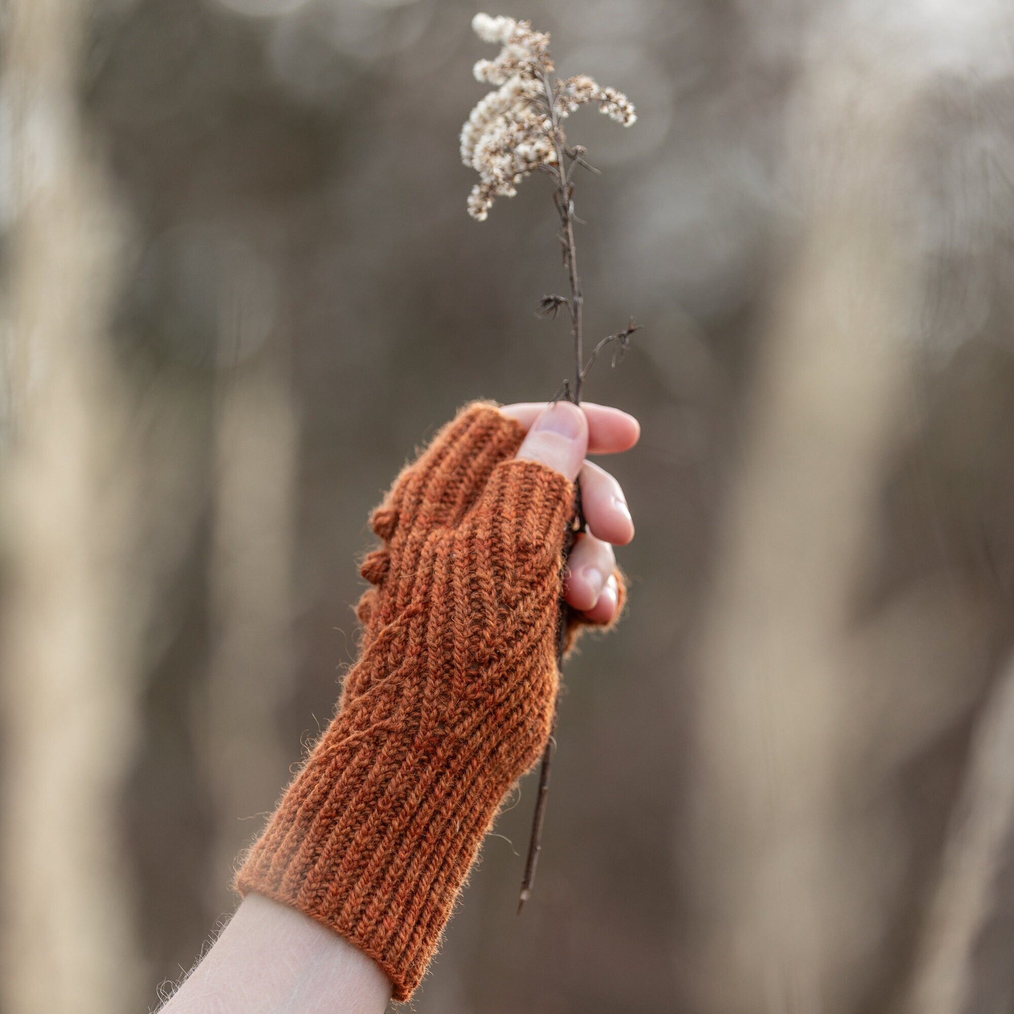 Knitting Pattern PDF Fingerless Twisted Lace Mittens Instant Download ...