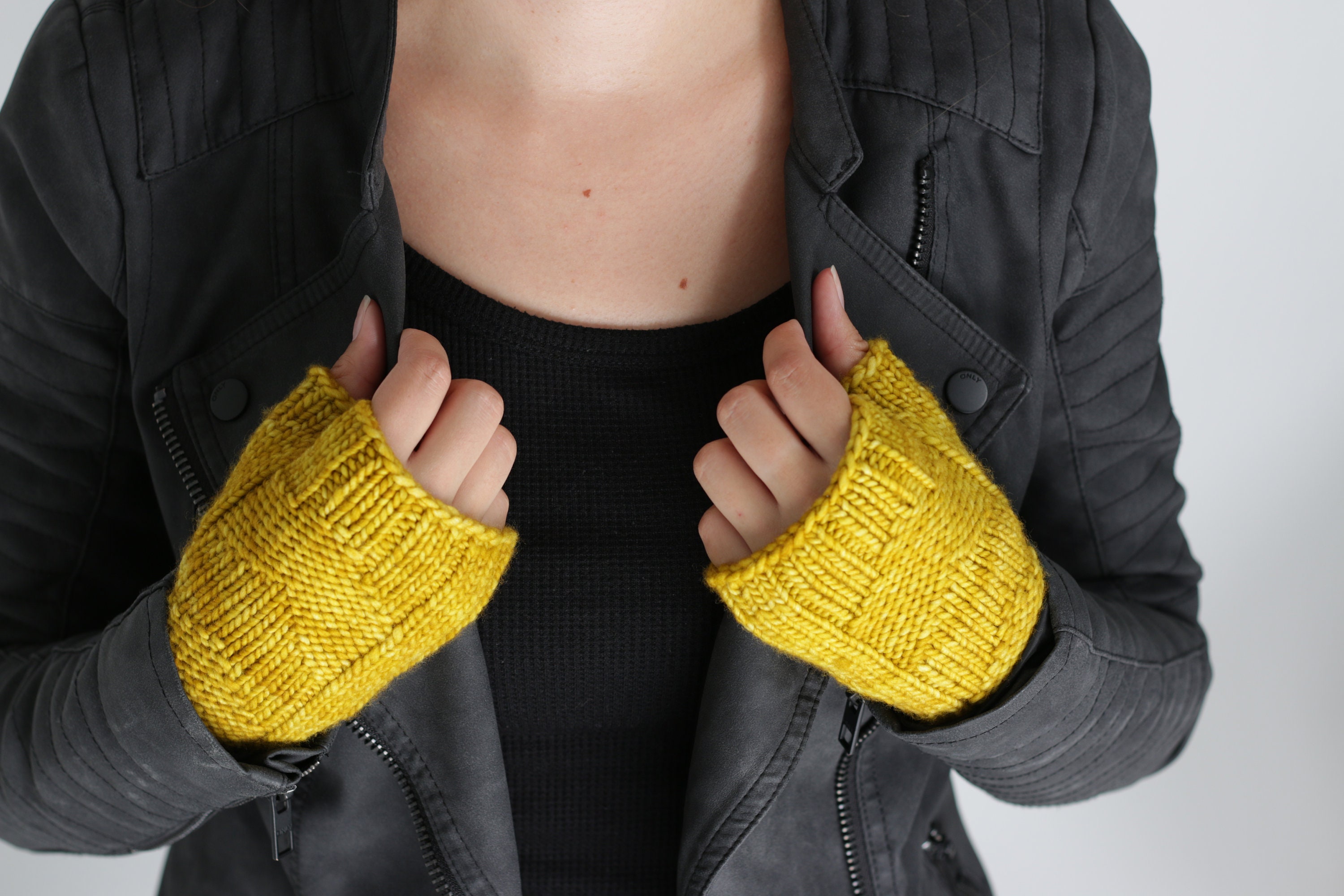 Knitting Pattern Chevron Fingerless Mittens Instant PDF Download - Etsy