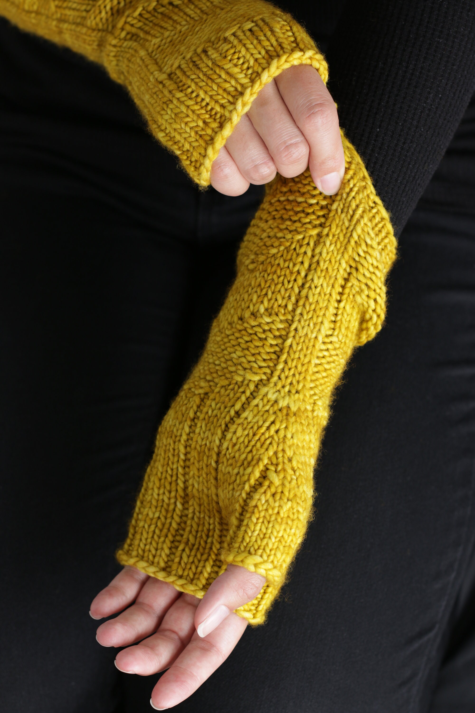 Knitting Pattern Chevron Fingerless Mittens Instant PDF Download - Etsy