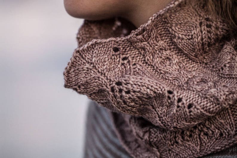Lace Cable Cowl Knitting Pattern Instant Download PDF - Etsy