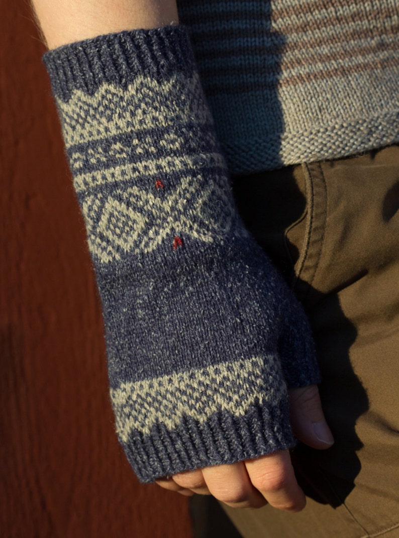 Knitting Pattern PDF Marius Fingerless Mittens Instant Download - Etsy