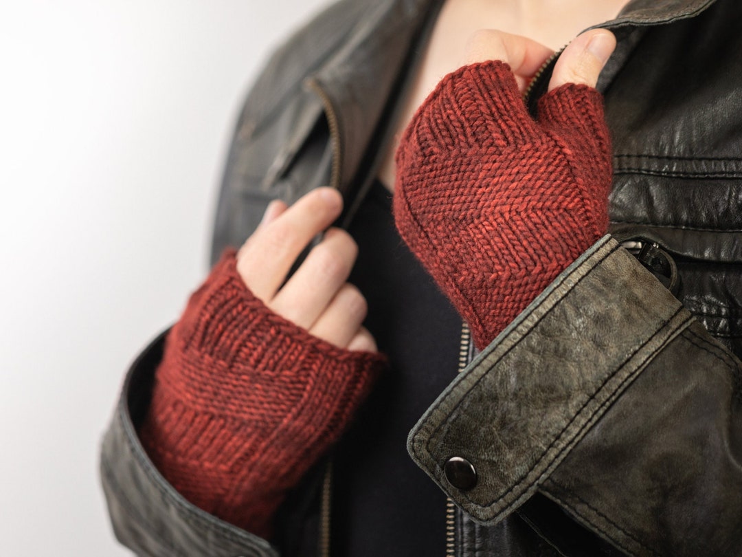 Knitting Pattern for Easy Fingerless Mittens, Instant PDF Download - Etsy