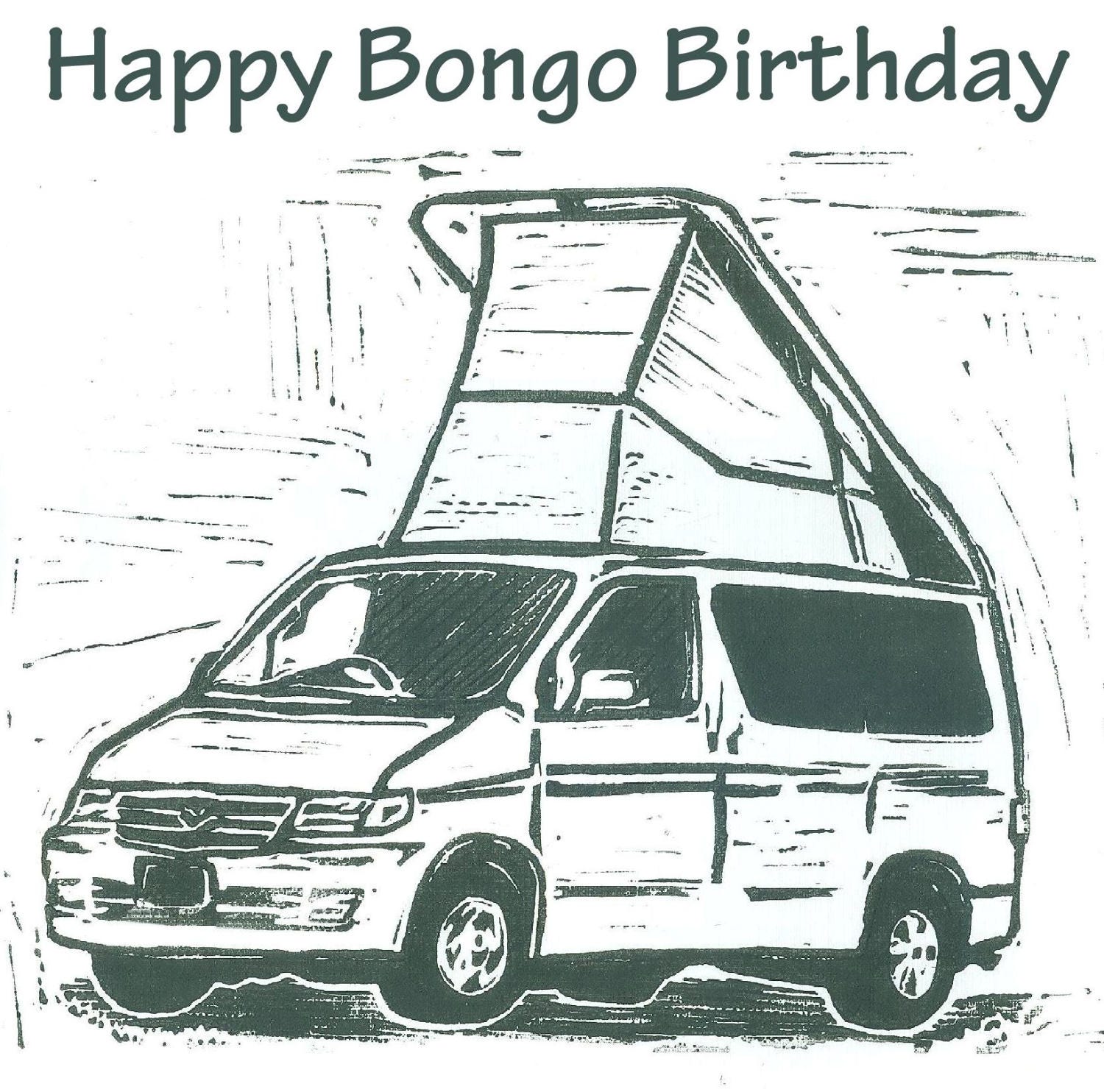 Mazda Bongo Birthday Card, Happy Bongo Birthday - Etsy