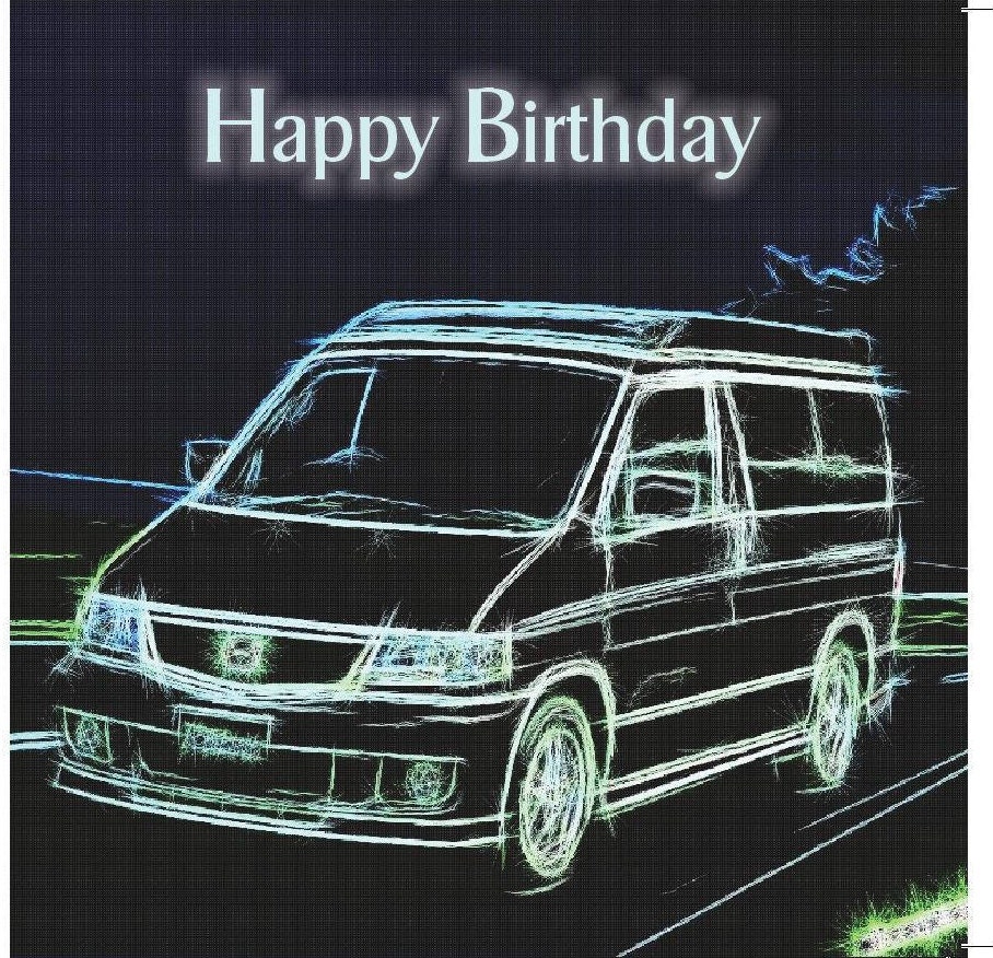 Madza Bongo 'happy Birthday' Card Campervan - Etsy