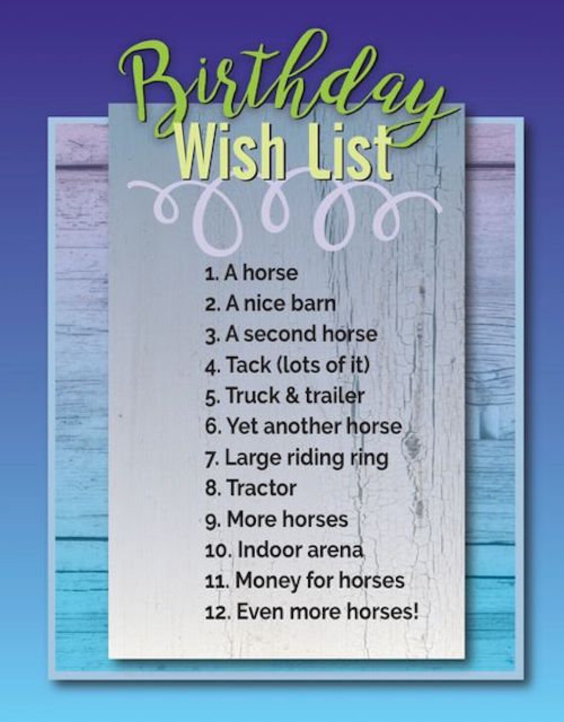 Birthday Card Birthday Wish List Etsy Birthday Card Birthday Wish List Etsy