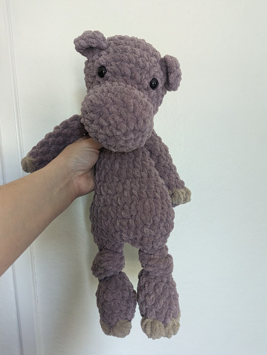 Hippo Lovey, Plush Hippo, Hippo Snuggler - Etsy