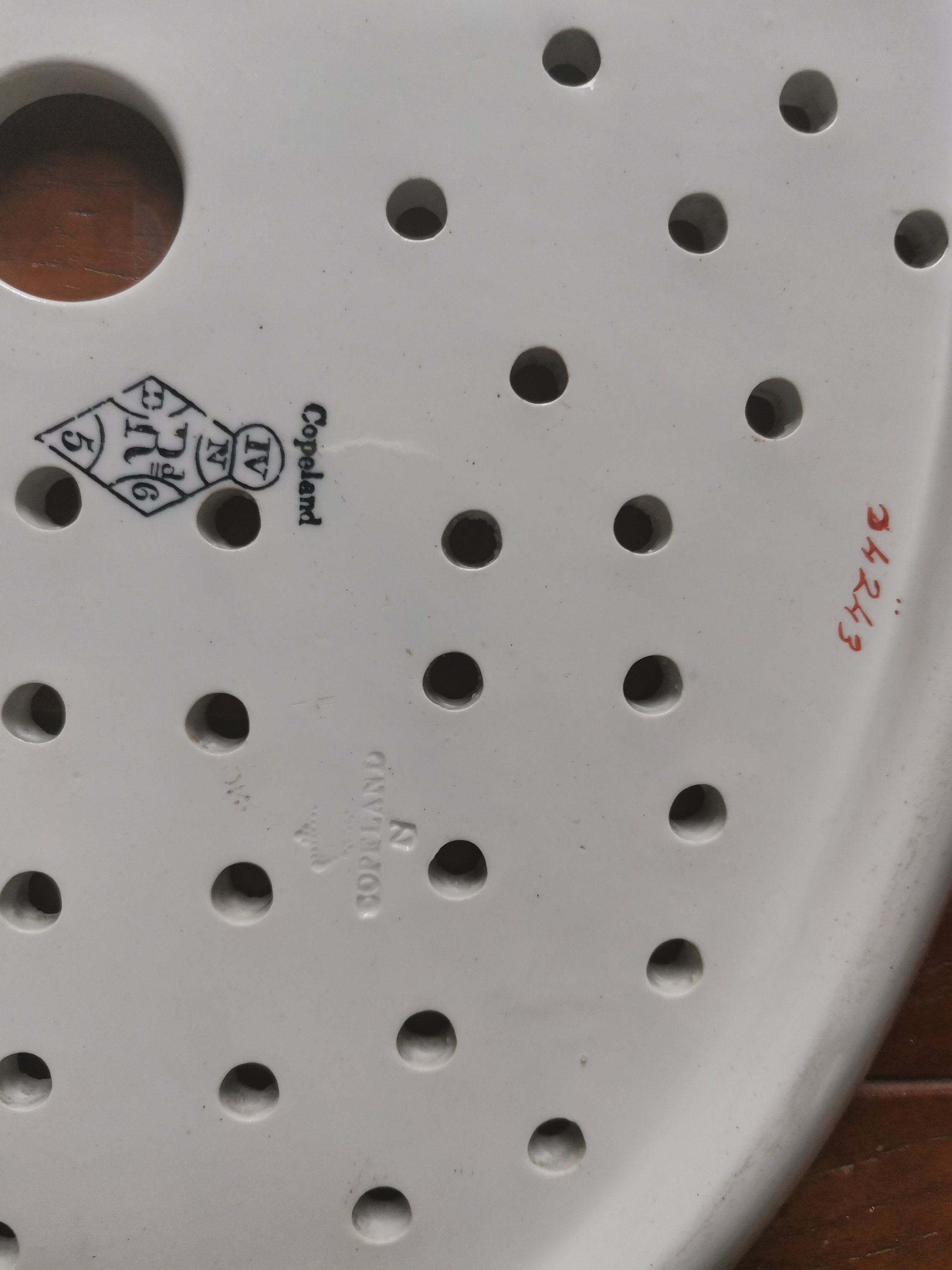 Pierced Meat Drainer,english Porcelain Marked Copeland From 1890s - Etsy