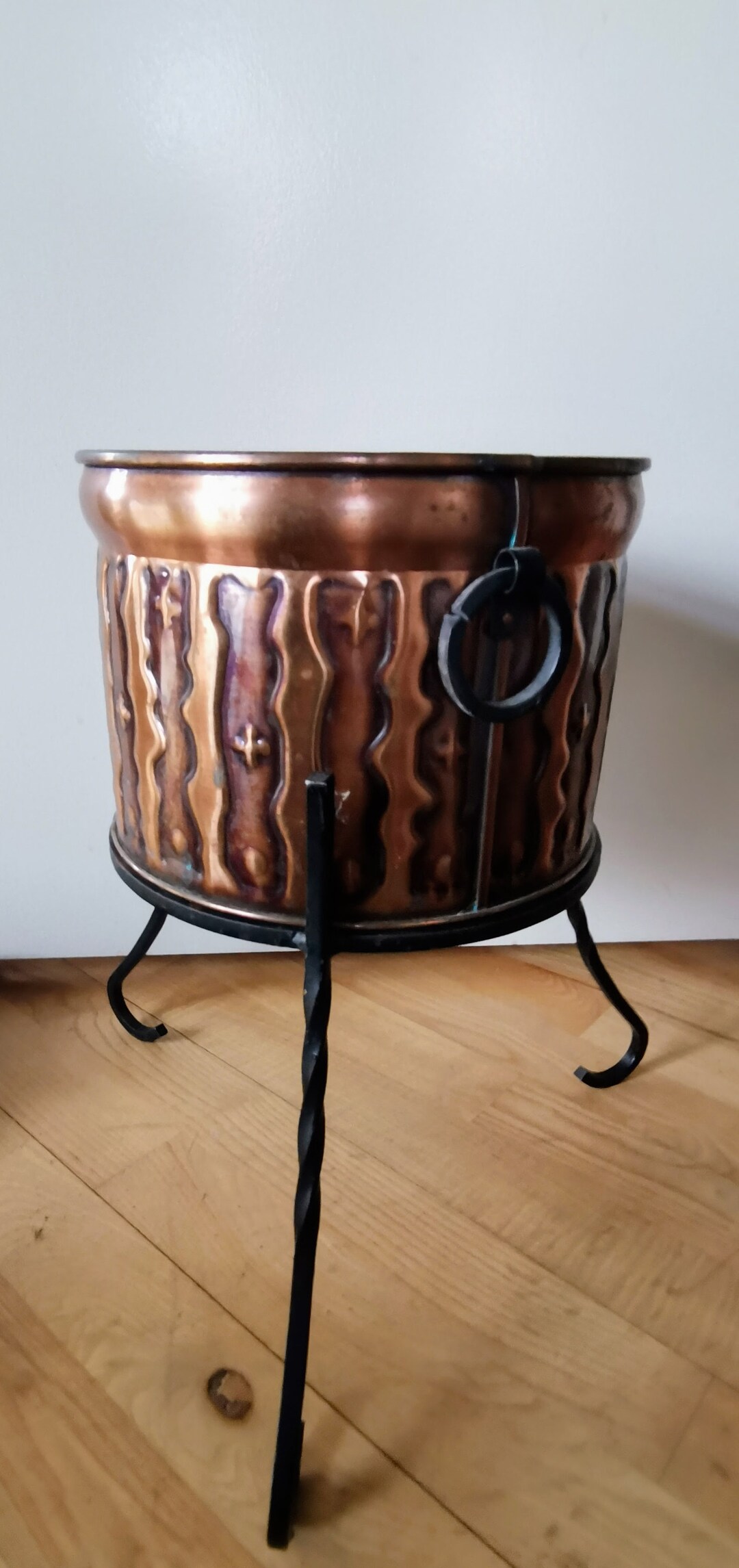 Very Large Sandnes Ekte KOBBER Norwegian Vintage Copper Pot / Planter ...