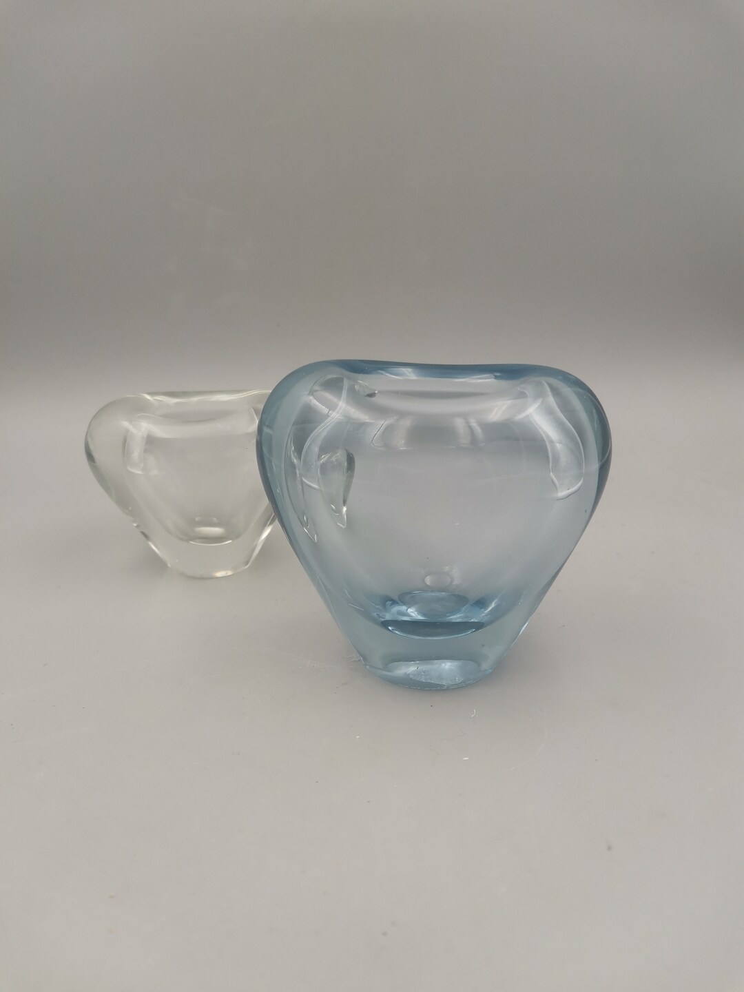Two Small Danish Glass Vases, per Lutken for Holmegaard, Signed, From ...