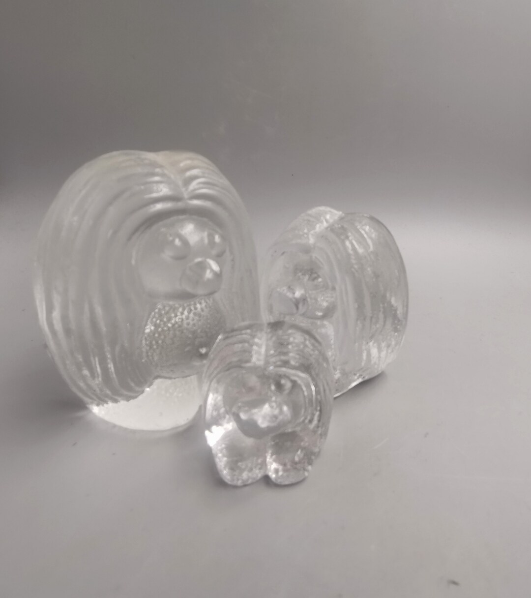 Swedish Art Glass Troll Family Made by Bergdala Designed by Peter ...