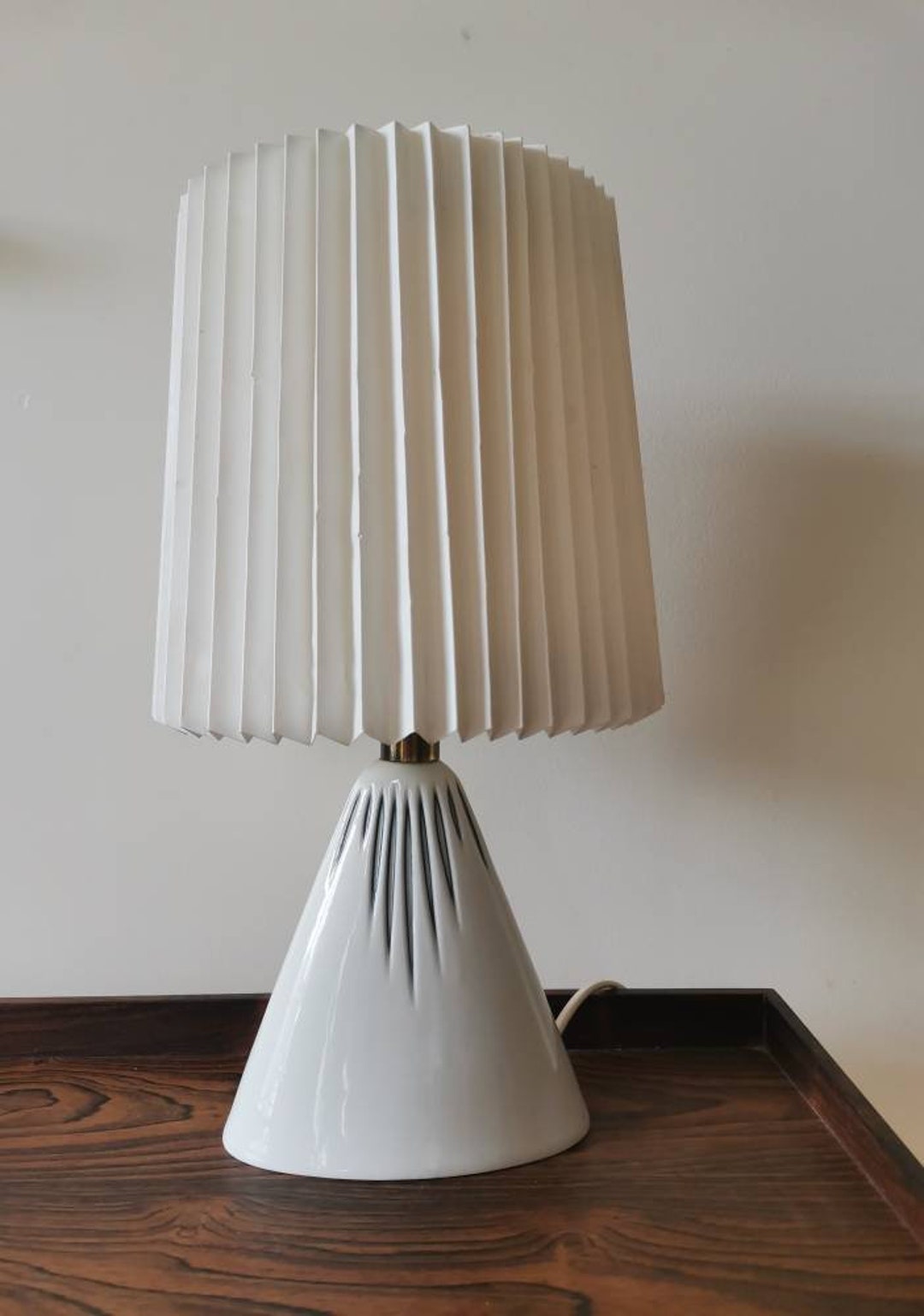 Sgrafo Modern, Small Porcelain Table Lamp,design Peter Müller ,germany 1960s - Etsy