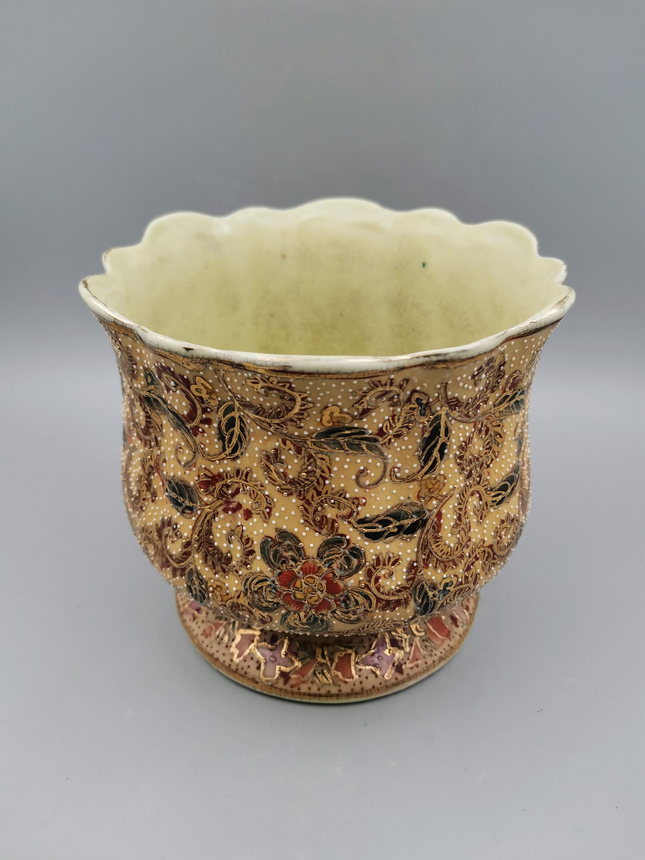 Vintage Chinese Pottery Planter SATSUMA STYLE From 1970s - Etsy