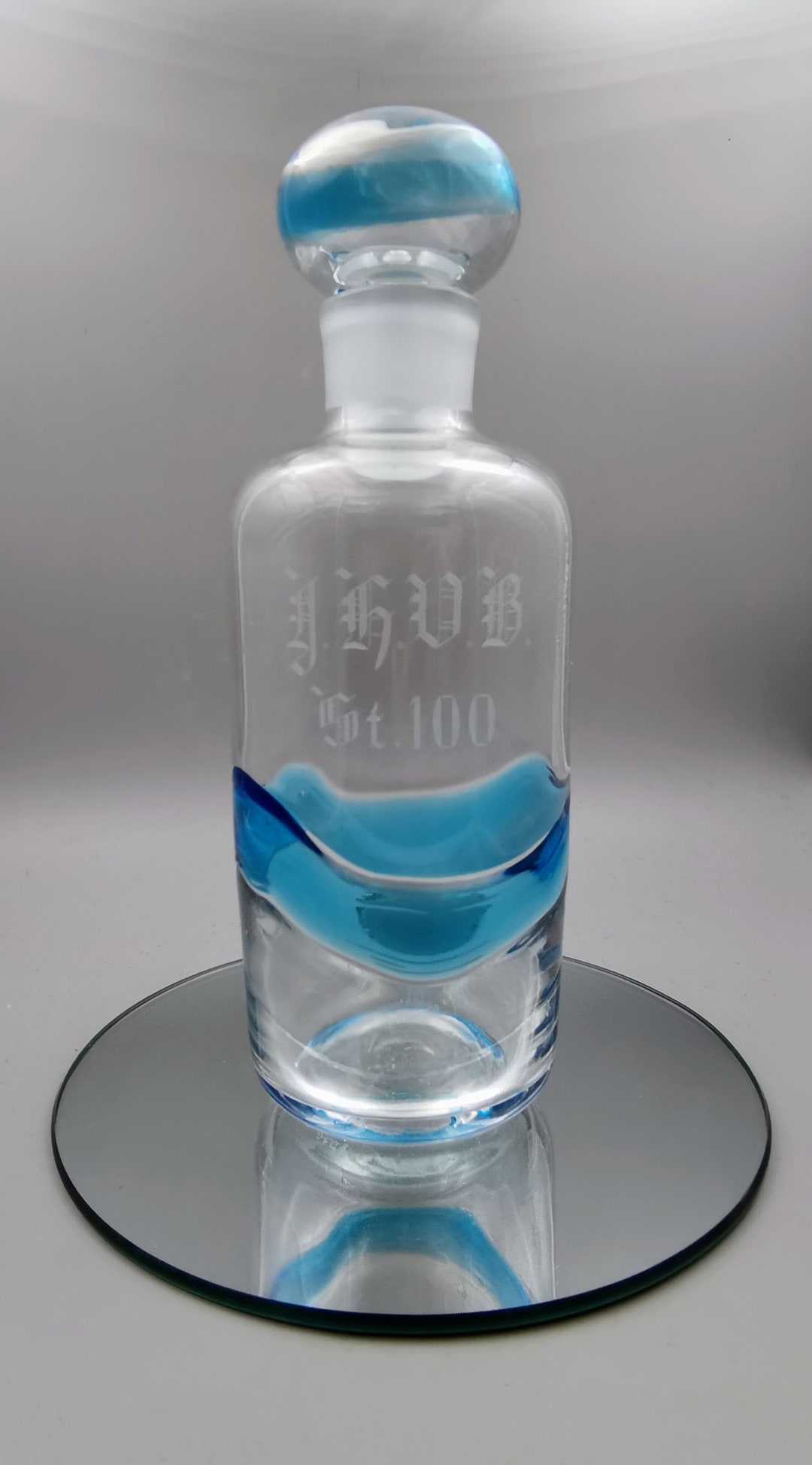 Danish Art Glass, Carafe in Clear and Light Blue Art Glass,design by ...