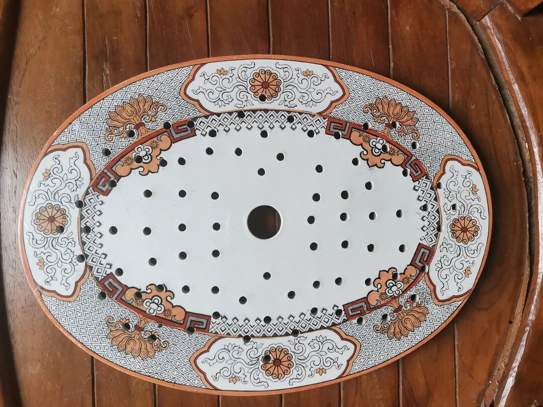 Pierced Meat Drainer,english Porcelain Marked Copeland From 1890s - Etsy