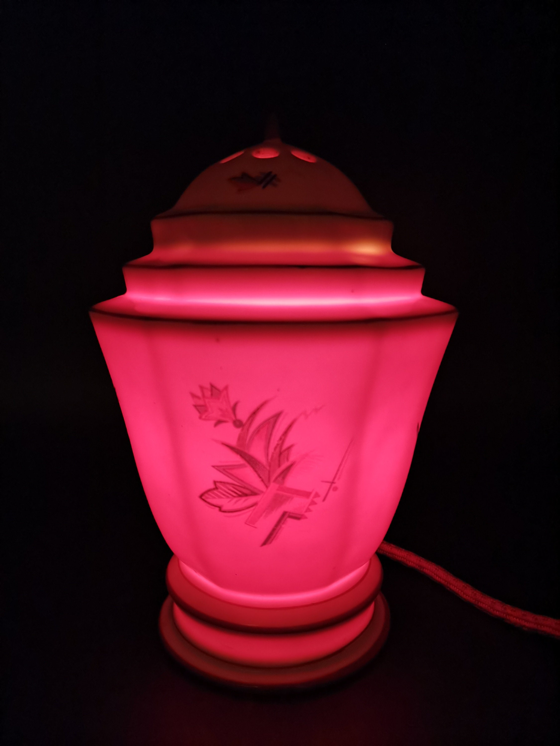 Art Deco Heubach Porcelain Perfume Lamp/vaporizer in Suprematic Style ...