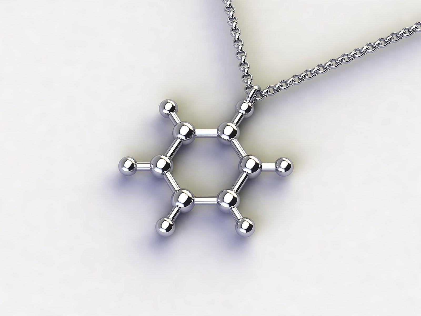Benzene Molecule Pendant - Etsy