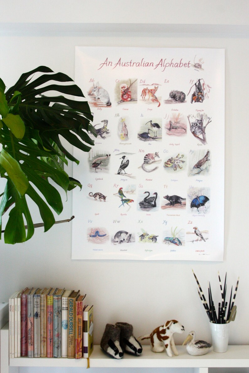 An Australian Alphabet A1 Poster - Etsy Australia