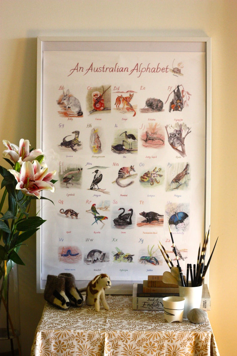 An Australian Alphabet A1 Poster - Etsy Australia