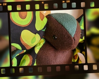 Avocado on Toast Bat Kawaii, Plush, Plushie, Millenial, Bat, Coffee ...