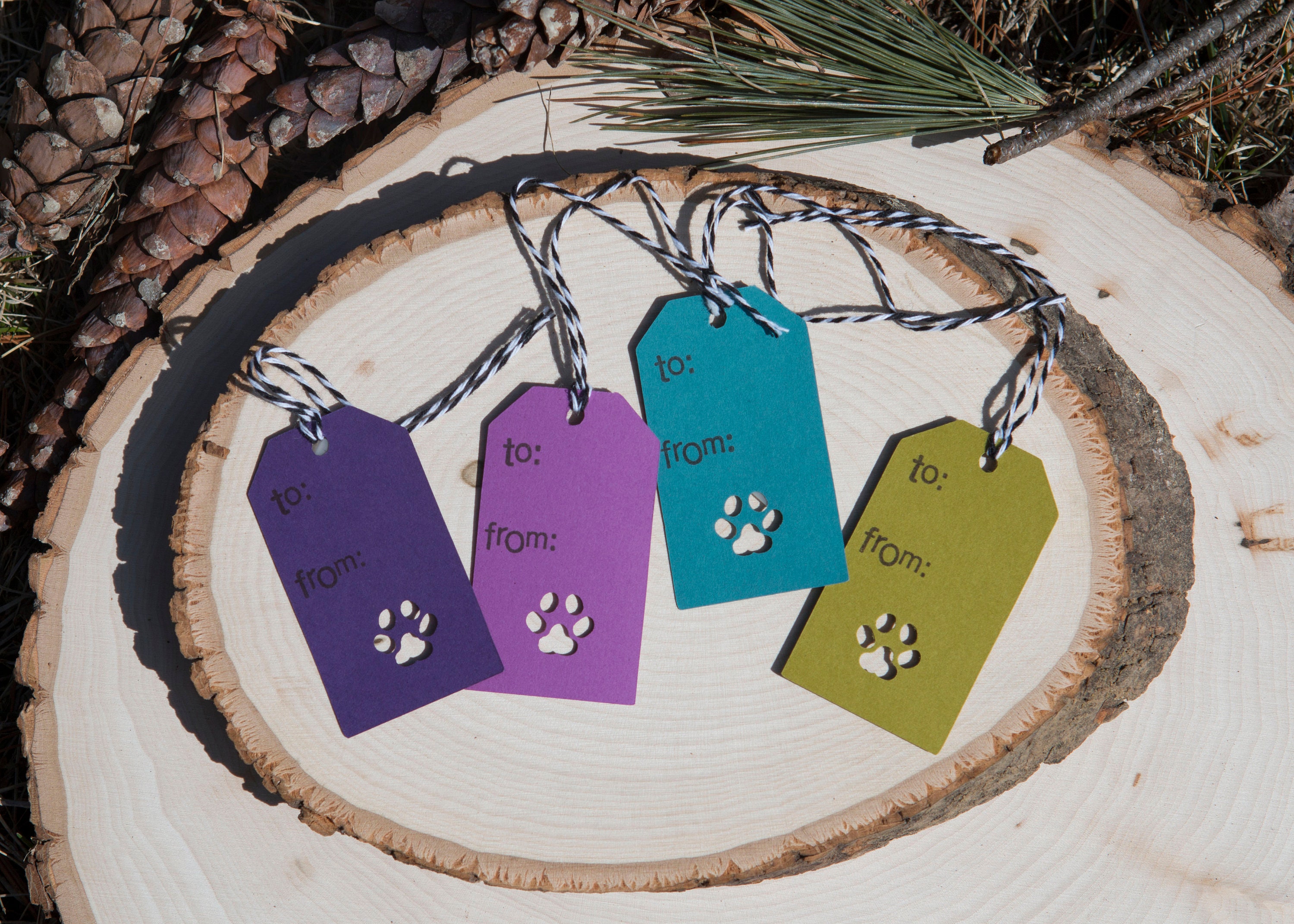 Paw Print Gift Tags - Etsy