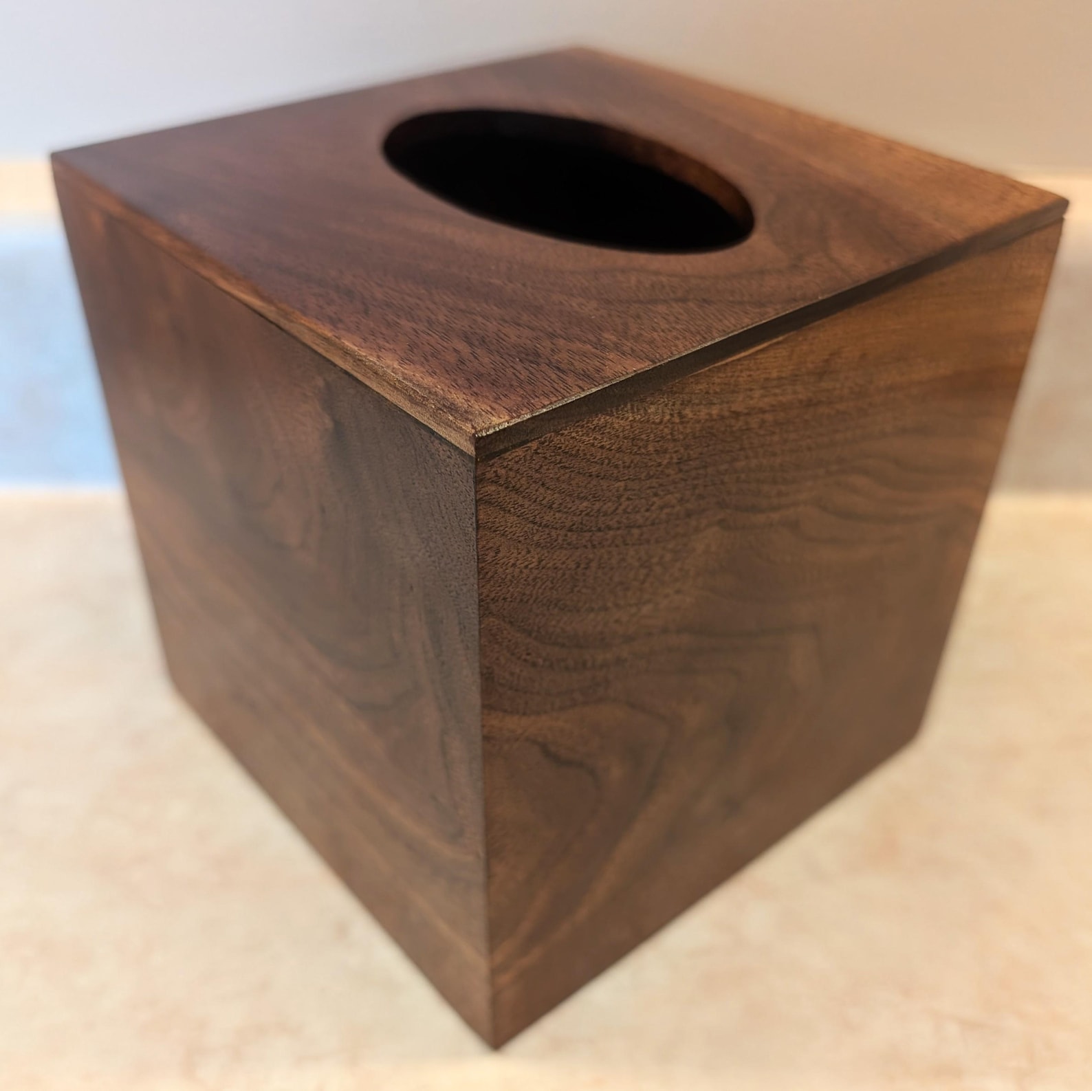 Unique Walnut Tissue Box Cover With Grain Wrap - Etsy