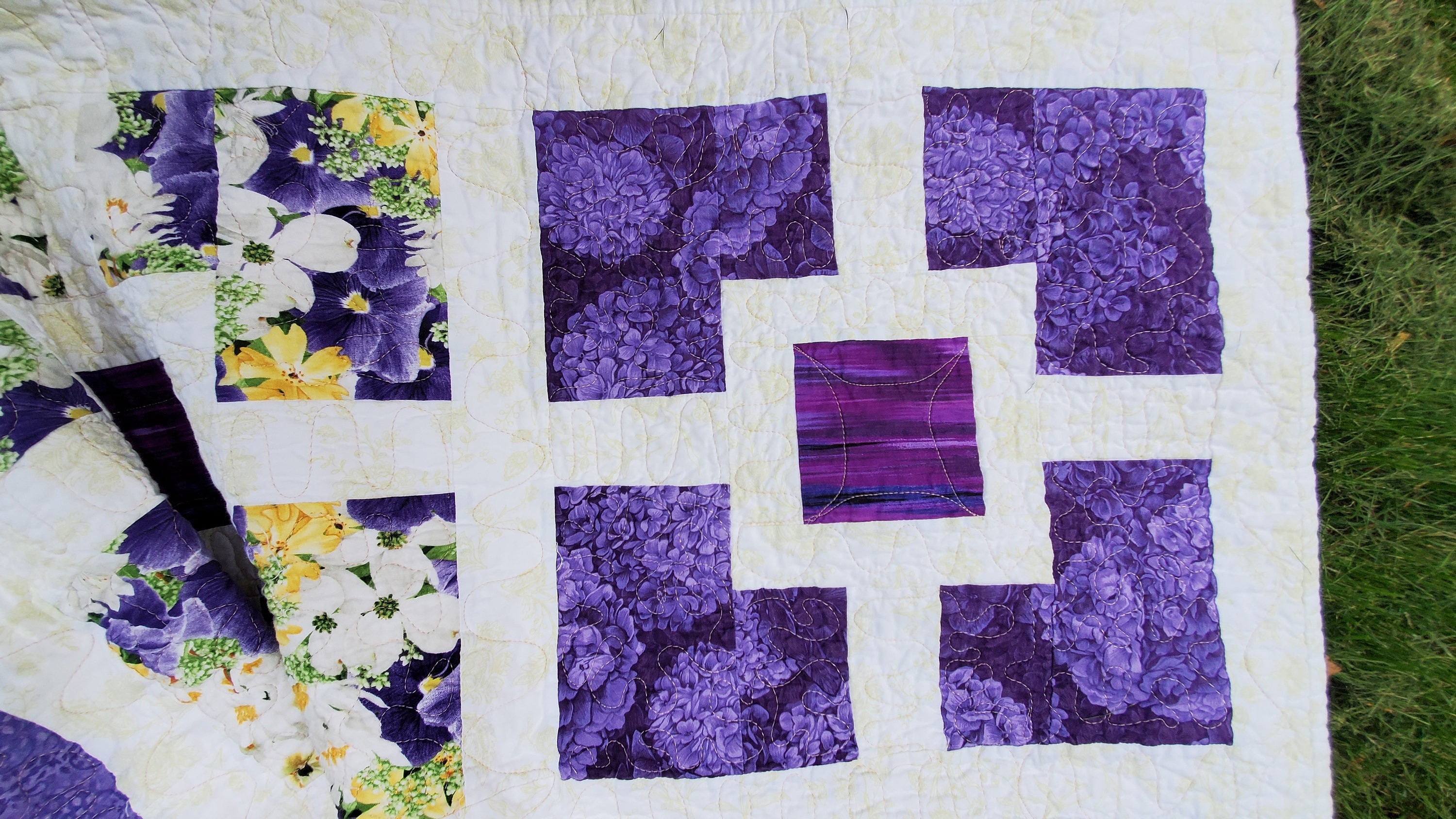 Spring Time Floral Patchwork Quilt - Etsy