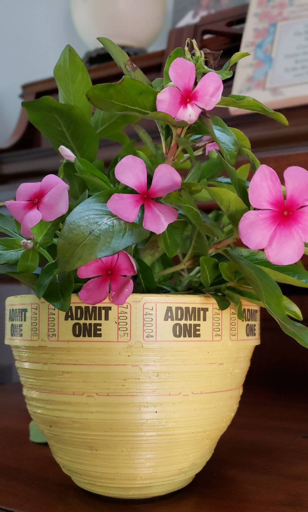 Admit One Ticket Flower Pot - Etsy