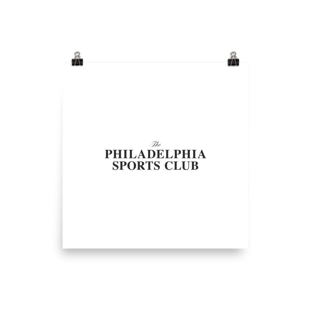 The Philadelphia Sports Club Poster, Minimalism, Typography, Simple ...