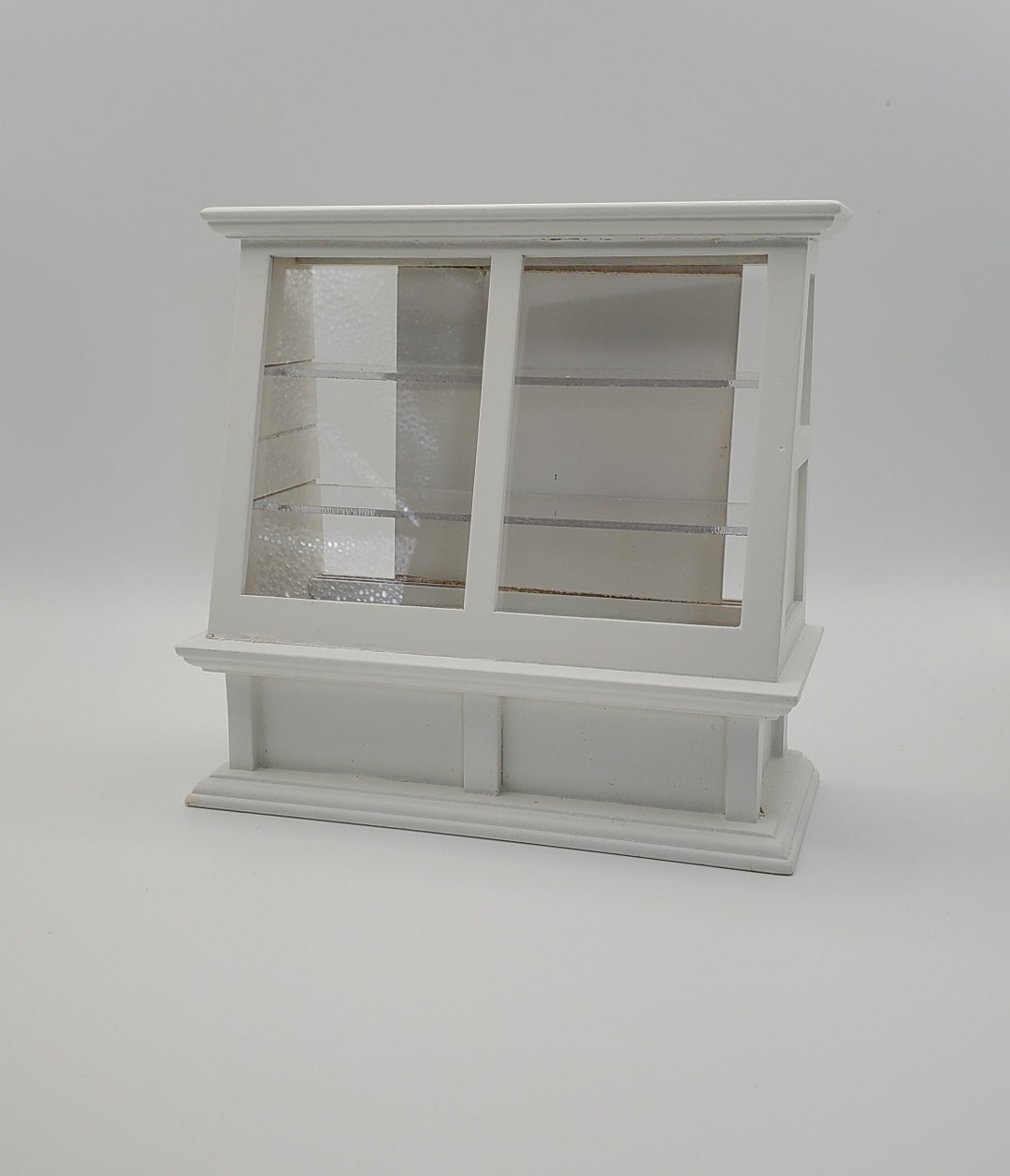 Dollhouse Miniature White Store Display Counter Cabinet With Sliding ...