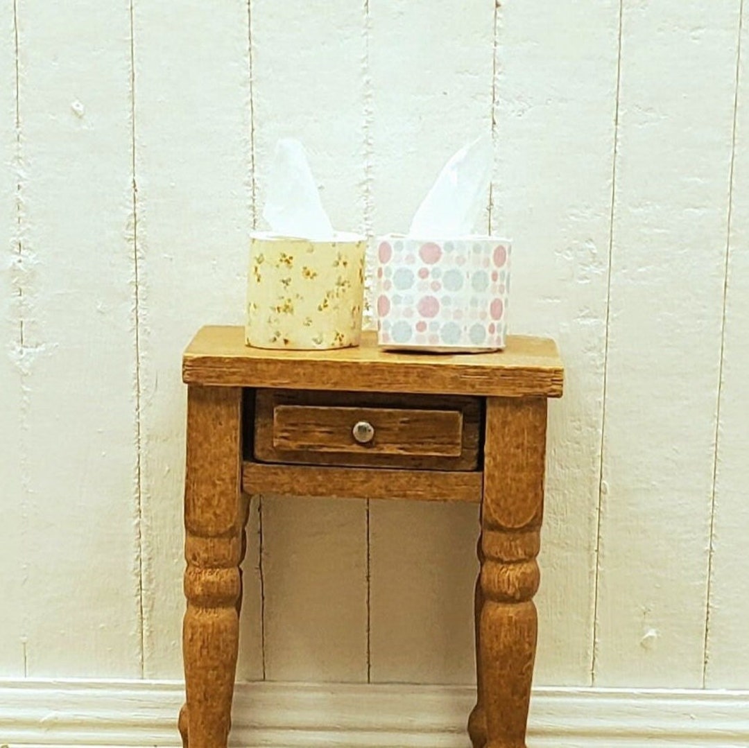 Tiny Designer Oval Tissue Box in 1:12 Scale. Handmade Very Realistic ...