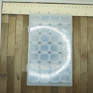 Small Plastic Transparent Storage Organizer Box With 28 Closable Inner ...
