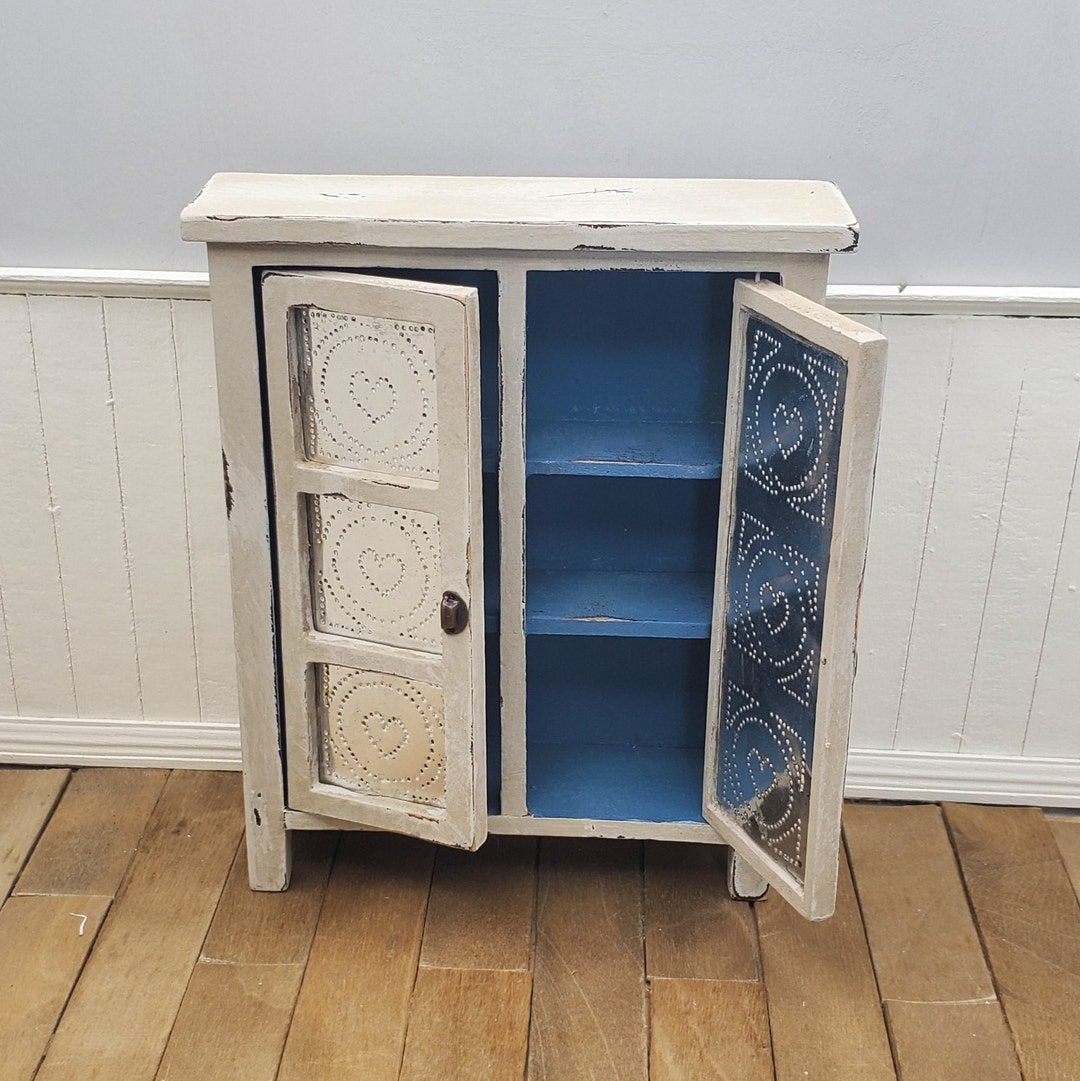 1:12 Scale Artisan Crafted Shabby Chic Pie Safe. Miniature Aged Pie ...