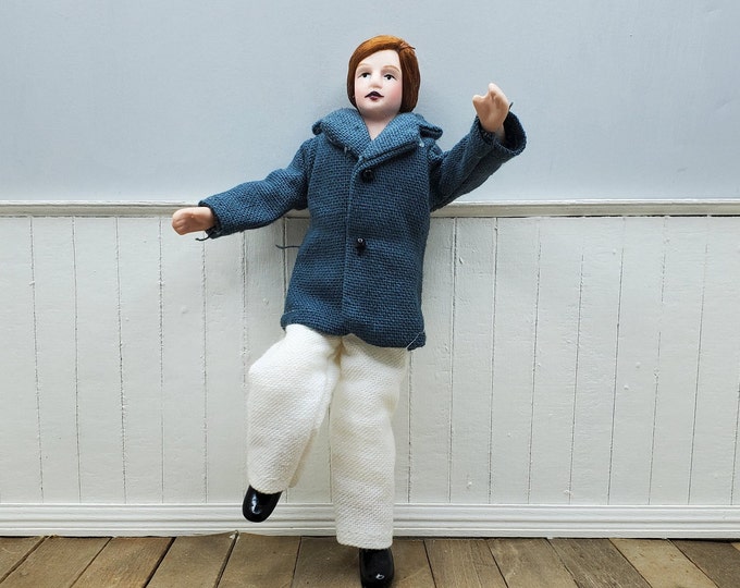 1/12 Scale Dollhouse Miniature Person Doll With Porcelain Hands, Feet ...