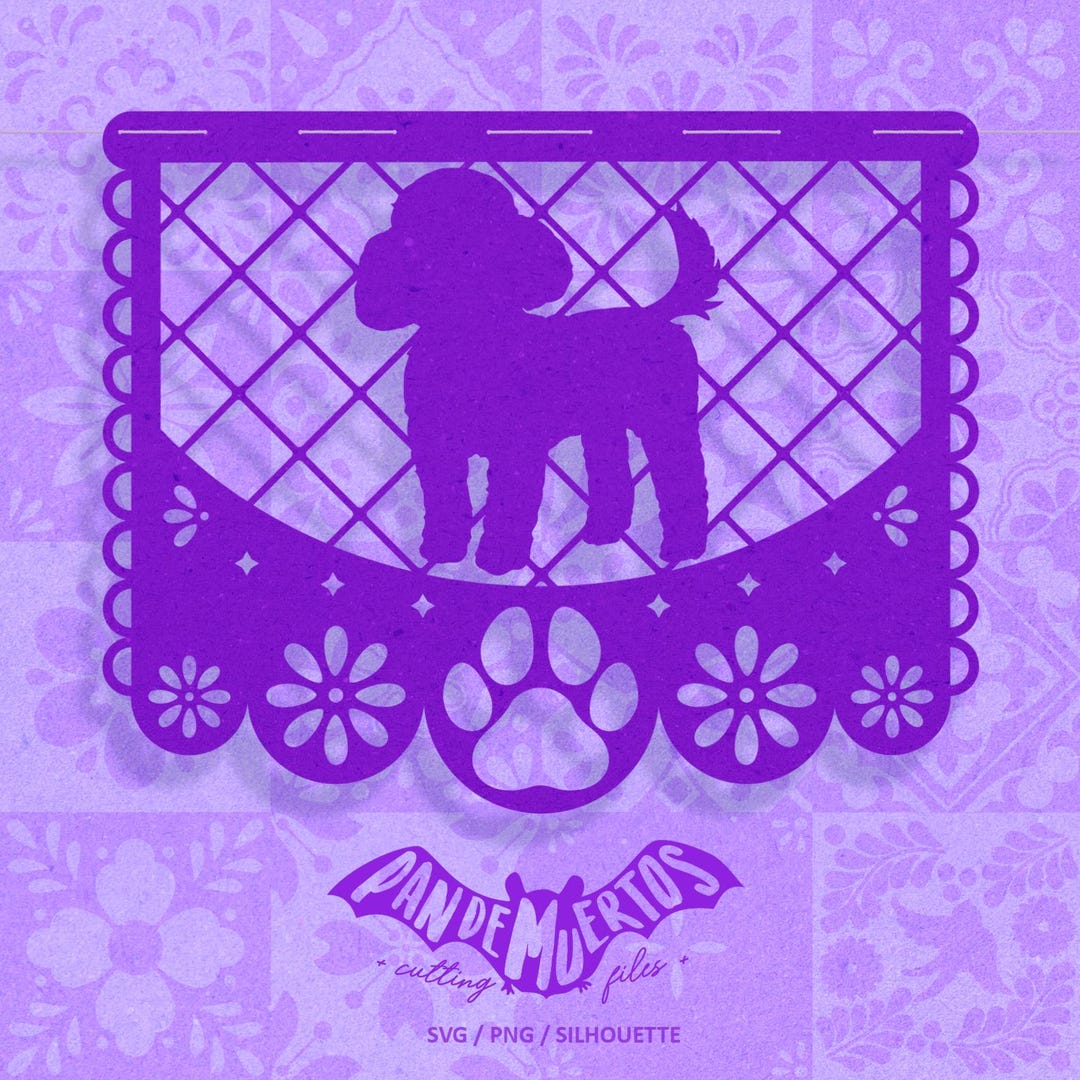 Dog Silhouette Poodle 1 SVG / PNG / SILHOUETTE Papel Picado Cutting ...