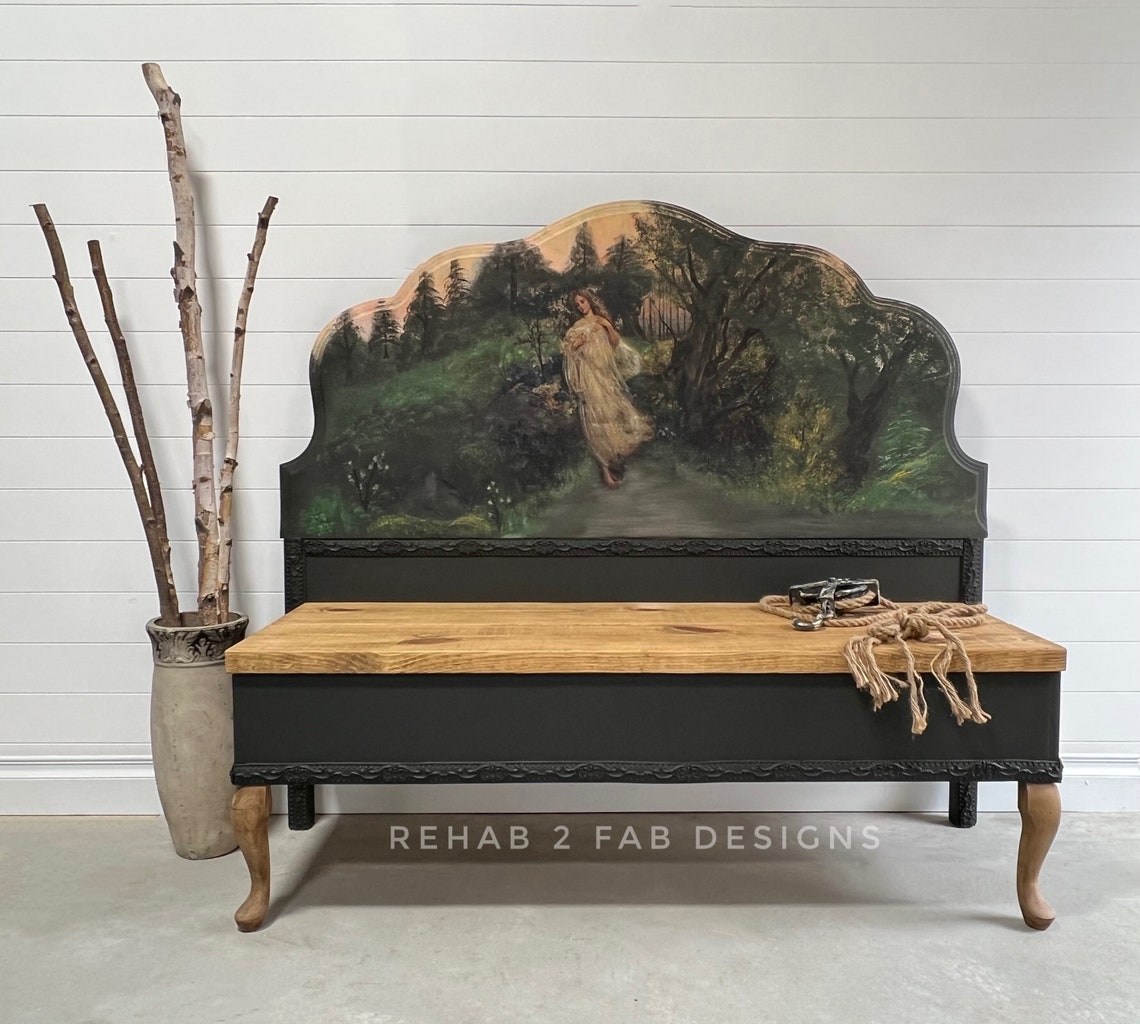 Renaissance Style Antique Entryway Bench Settee Upcycled Seat | Etsy
