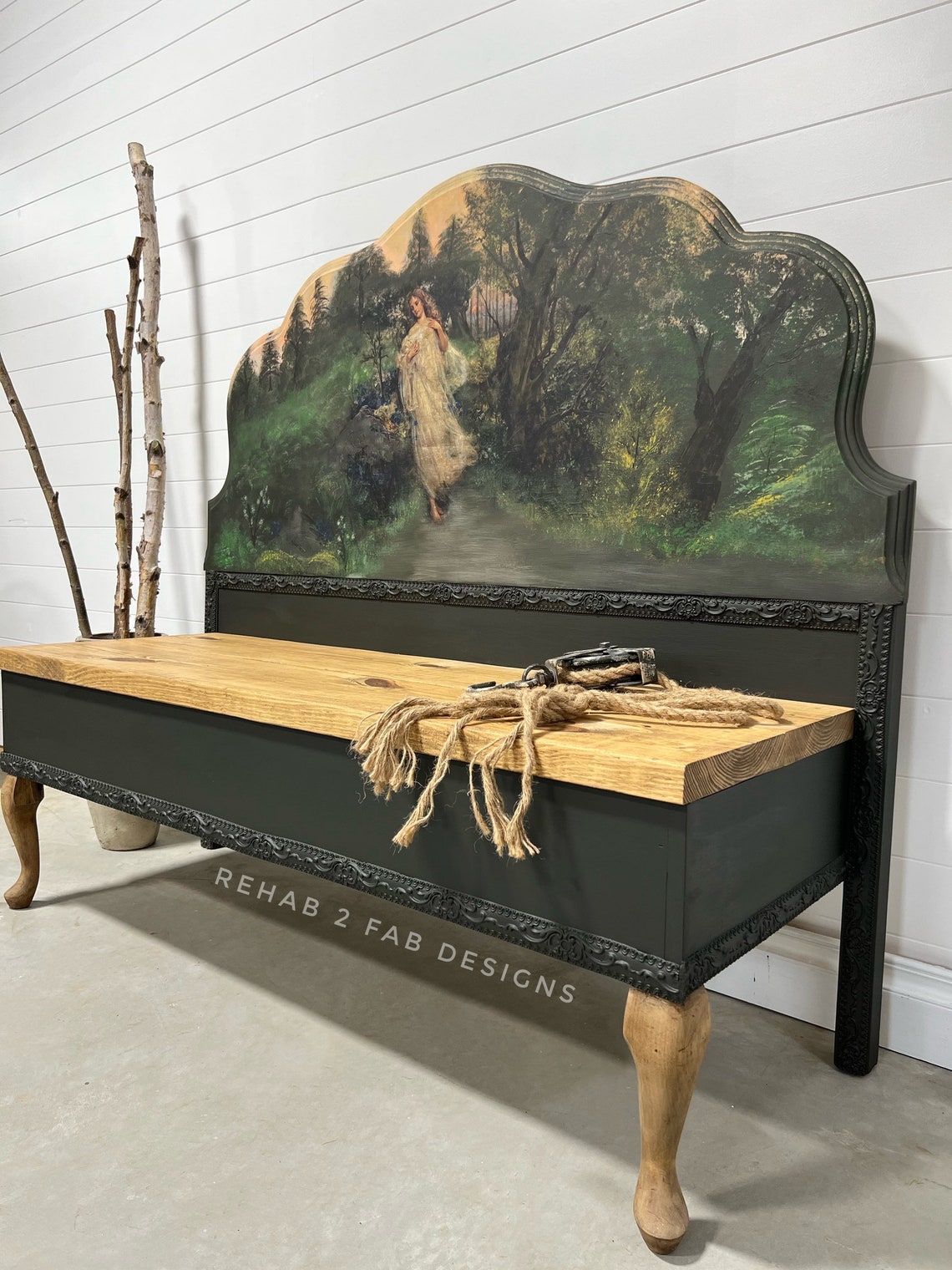 Renaissance Style Antique Entryway Bench Settee Upcycled Seat | Etsy