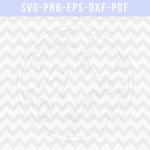 Nursery Svg Cutting File Baby Cut Files Rocket Dxf Space - Etsy