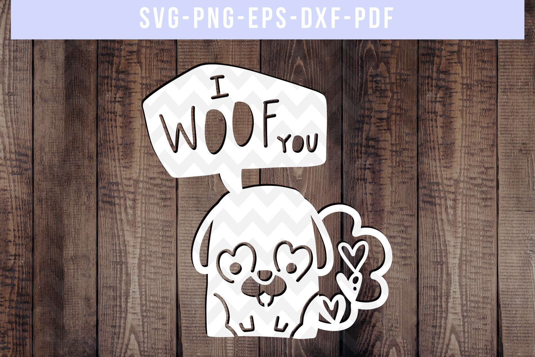Dog Woof Papercut Template Valentines Svg Valentine Day - Etsy