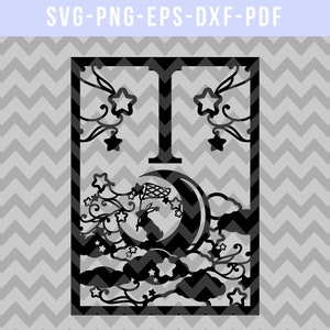 Monogram I Papercut Monogram I Svg Cut File Nursery Paper - Etsy